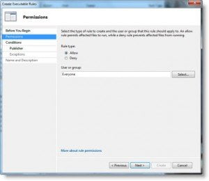 AppLocker in Windows 7 : Control which software should run