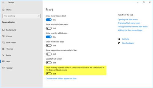 How to disable Taskbar Jump List in Windows 11