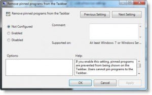 How to remove Pinned Taskbar Programs in Windows 11