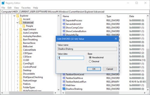 How to Enable or Disable Title Bar Shake in Windows 11/10
