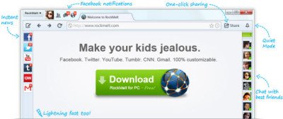 Rockmelt Browser Download and Features