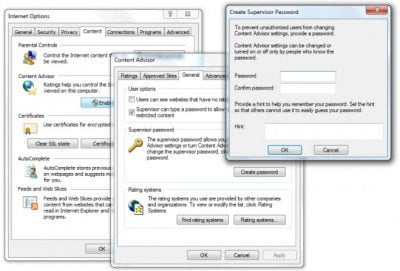 Password protect and restrict use of Internet Explorer