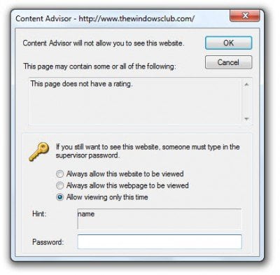 Password protect and restrict use of Internet Explorer