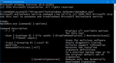 Run Windows Defender from CMD in Windows 11