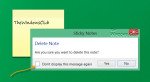 Disable or Enable Sticky Notes Delete Confirmation Prompt