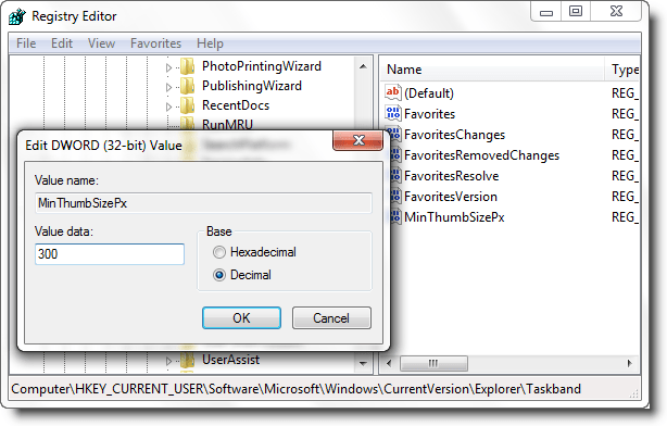 Make Taskbar Thumbnail Preview size bigger in Windows 11/10