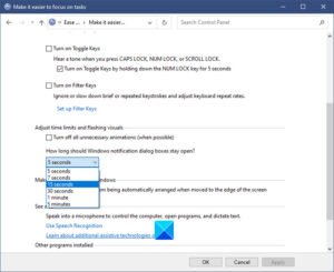 Make Notification dialog boxes stay open longer in Windows 11/10
