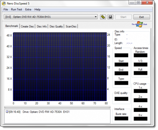 Nero DiscSpeed: Benchmark & test speed of your CD DVD disc drives