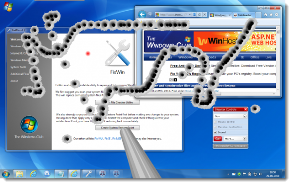 Destroy your Windows desktop using Net Disaster tool