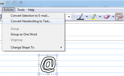Convert Handwritten Notes to Text using Windows Journal
