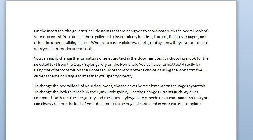How To Insert Random Text In Microsoft Office Word 2010