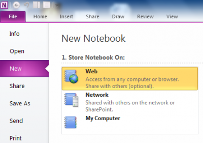 How to create a new Notebook and add Pages in OneNote