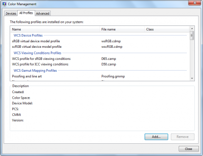 Create and manage a new Color Profile in Windows 11/10