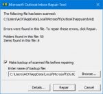 The address list cannot be displayed - Outlook error