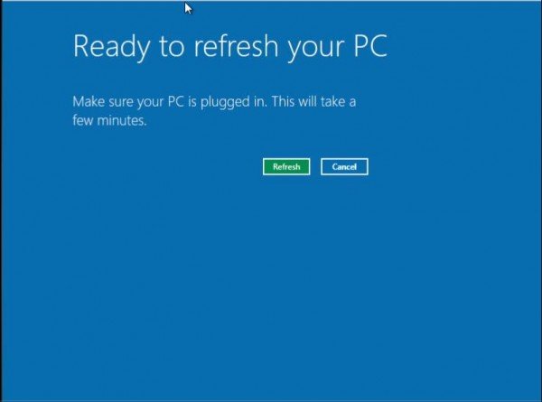 How to Refresh Windows 8.1 - Screenshots Tutorial