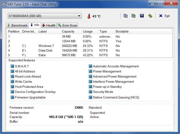 HD Tune: Hard disk performance, benchmarking software for PC