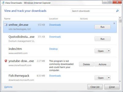 How to change default download directory in Internet Explorer