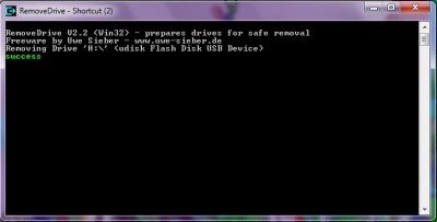Safely remove USB device with RemoveDrive software for Windows