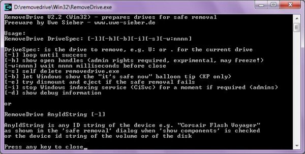 Safely Remove Usb Device With Removedrive Software For Windows 1633