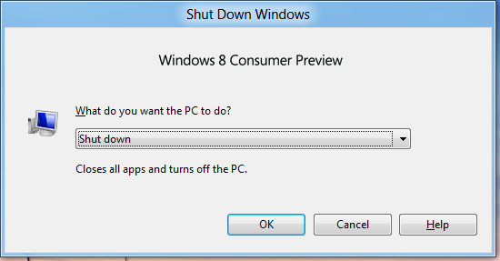 Windows 8 Shutdown or Restart - How To