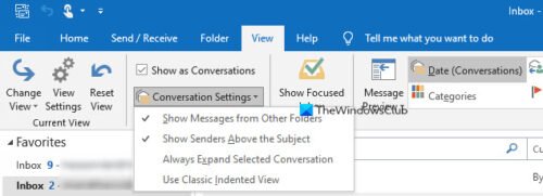 How to Enable, Disable, Use Conversation View in Outlook