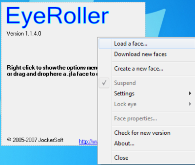 EyeRoller: Create funny images, make eyes follow your mouse cursor