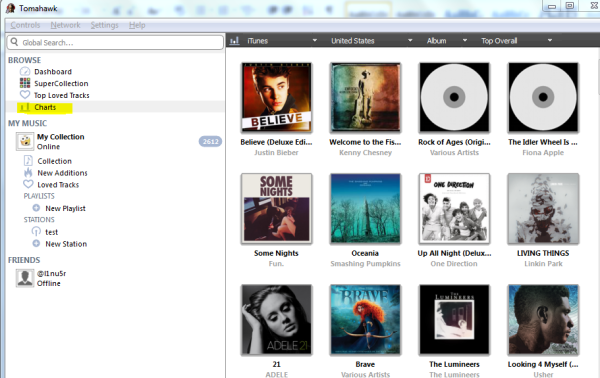Tomahawk is the Ultimate Audio and Social Media Player