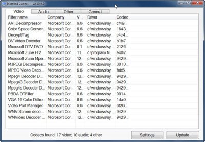Identify and Install missing Codecs in Windows with CodecInstaller