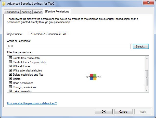 Effective Permissions Tool for Files and Folders in Windows 11/10