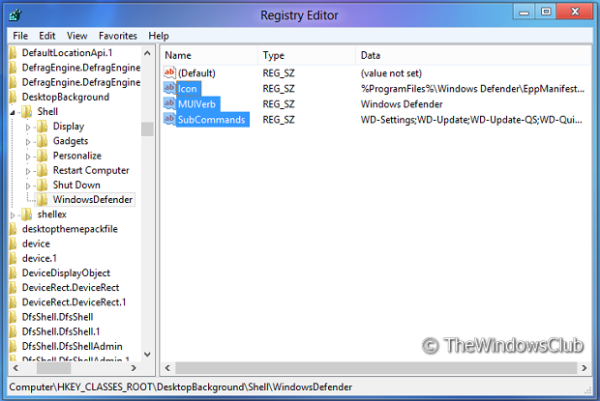 How to add Windows Defender to Context Menu