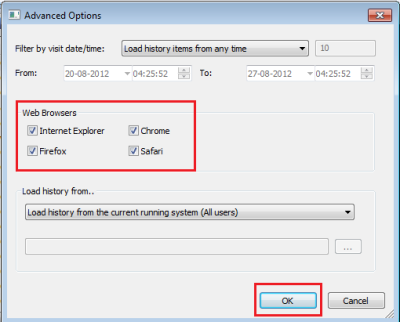 View Browsing History of multiple browsers at the same time on PC