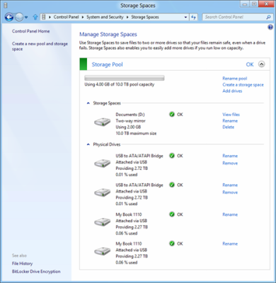 How to use Storage Spaces in Windows 11 via Control Panel