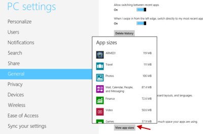 How to see Program and App Sizes in Windows 11/10