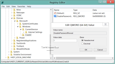 Enable or Disable Password Reveal Button in Windows 11
