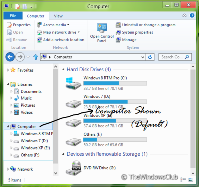 How to Remove This PC from Windows Explorer Navigation Pane