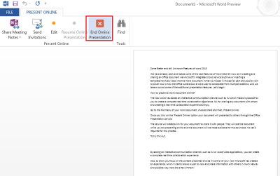 How to present a Word Document Online