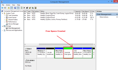 Create New, Resize, Extend Partition using Disk Management Tool