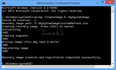 Use Recimg.exe to create a Custom System Image for use in Windows 8.1