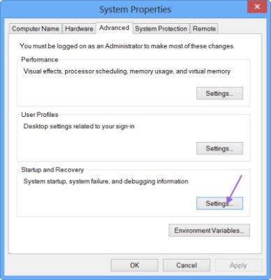 Change Time to display list of operating systems & Recovery Options