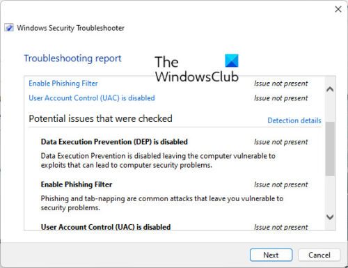 Windows Security Troubleshooter: Fix Windows security problems