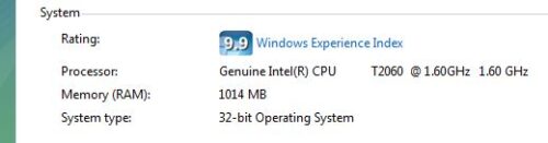 Cannot refresh, compute or update Windows Experience Index (WEI)