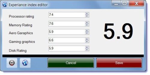 Manipulate, Change, Increase Windows Experience Index - WEI artificially