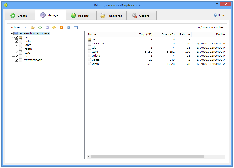 Bitser Archiving and Backup Software for Windows PC