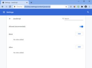 Enable or Disable JavaScript in Chrome, Edge, Firefox, Opera