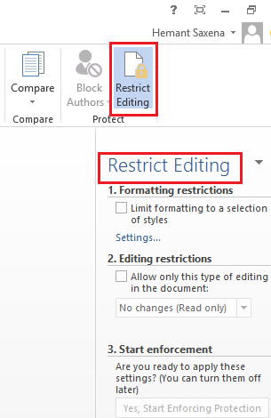 How to Restrict Editing in Word