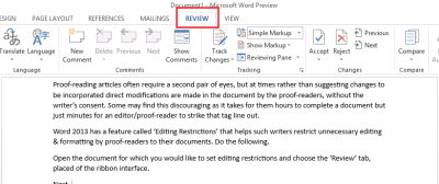 How to Restrict Editing in Word