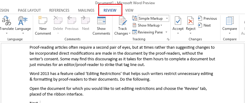 How to Restrict Editing in Word