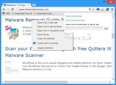 Useful Link Checkers & URL Scanners for Chrome or Edge Browser