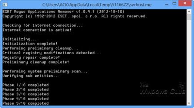 Eset Rogue Applications Remover, a free Rogue Removal Tool