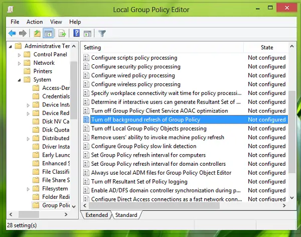 Disable or Turn Off Group Policy Refresh while Computer is in use Disable or Turn Off Group Policy Refresh while Computer is in use